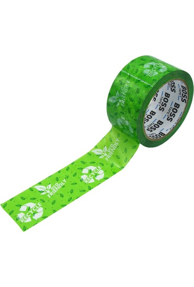 Boss Tape Baskılı Koli Bandı 50 mm x 66 m Recycle Geri Dönüşüm Uyarılı Boss Tape Baskılı Koli Bandı 50 mm x 66 m Recycle Geri Dönüşüm Uyarılı