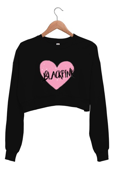 Tisho Blackpınk Kadın Crop Sweatshirt