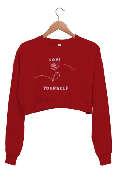 Tisho Bts Kadın Crop Sweatshirt