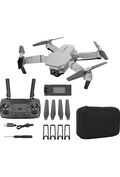 Hıfı Zone E88 Pro 4K Tek Kameralı 3 Pilli Dört Eksenli Helikopter Drone - Gri (Yurt Dışından) Hıfı Zone E88 Pro 4K Tek Kameralı 3 Pilli Dört Eksenli Helikopter Drone - Gri (Yurt Dışından)
