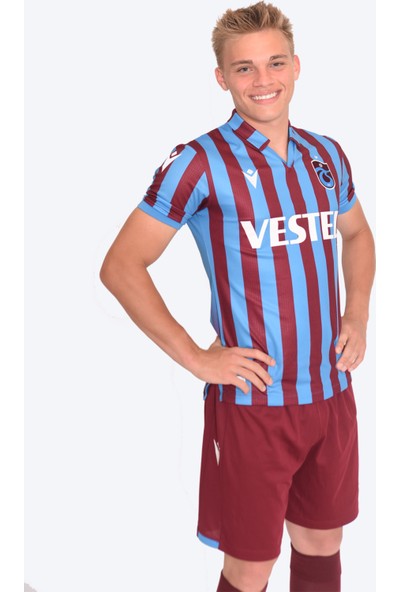 TS Club Macron Forma Bordo Mavi Çubuklu Çocuk TS Club Macron Forma Bordo Mavi Çubuklu Çocuk