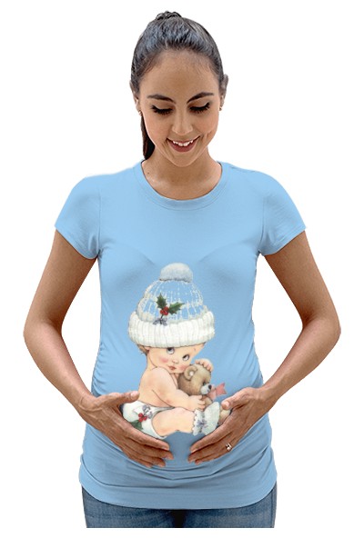 Animaatio Christmas Kadın Hamile Tişört Animaatio Christmas Kadın Hamile Tişört