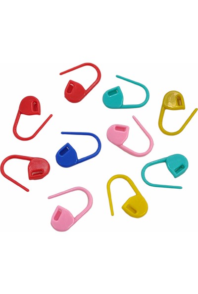 Hobimon 10 Adet Plastik Ilmek Ayracı - Ilmek Belirleyici - Plastik Çengelli Iğne Hobimon 10 Adet Plastik Ilmek Ayracı - Ilmek Belirleyici - Plastik Çengelli Iğne