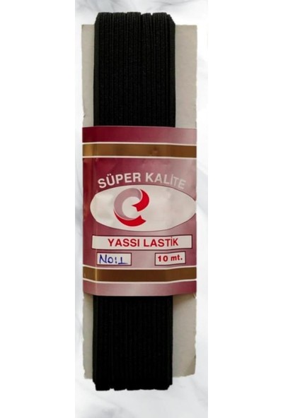 İdeacorp Yassı Lastik Siyah 1 Adet No:1 10 Metre Çamaşır Lastik Don Lastik