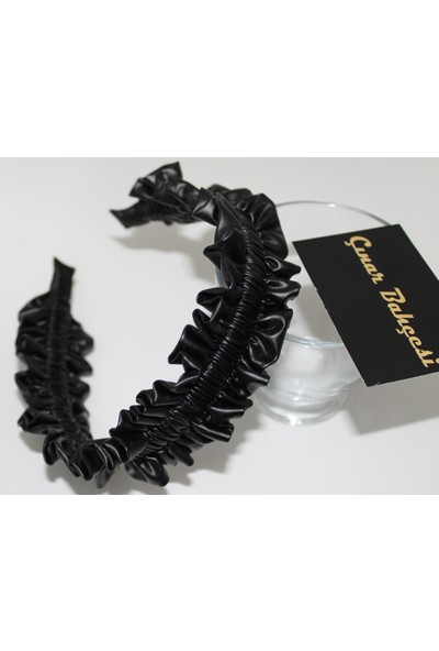 2022 Yeni Sezon Deri Taç - Pileli Kadın Taç Toka