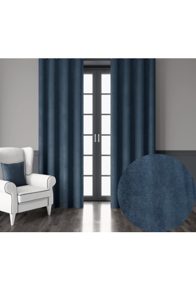 Kadife Dokulu Ekstrafor Büzgülü Güvercin Mavisi Yüksek Kalite Fon Perde Tek Kanat Kadife Dokulu Ekstrafor Büzgülü Güvercin Mavisi Yüksek Kalite Fon Perde Tek Kanat