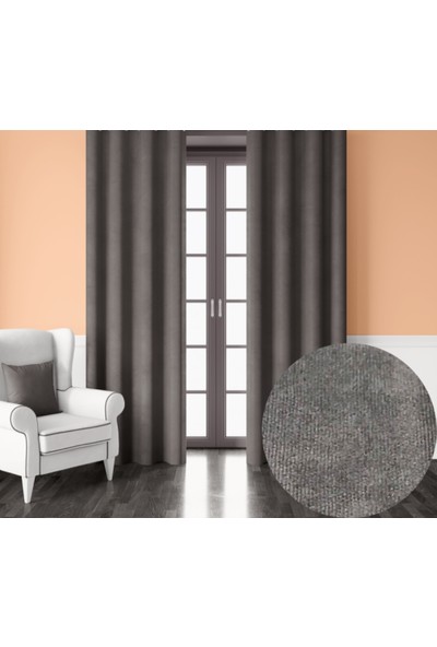 Kadife Dokulu Ekstrafor Büzgülü Duman Grisi Yüksek Kalite Fon Perde Tek Kanat Kadife Dokulu Ekstrafor Büzgülü Duman Grisi Yüksek Kalite Fon Perde Tek Kanat