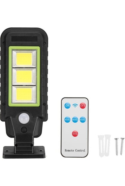 120 Cob LED 3 Mod Solar Güneş Enerjili Kumandalı Sokak Lambası