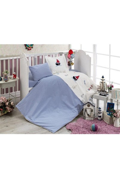 Çapa Home Bebek Nevresim Takımı Mavi Gemici