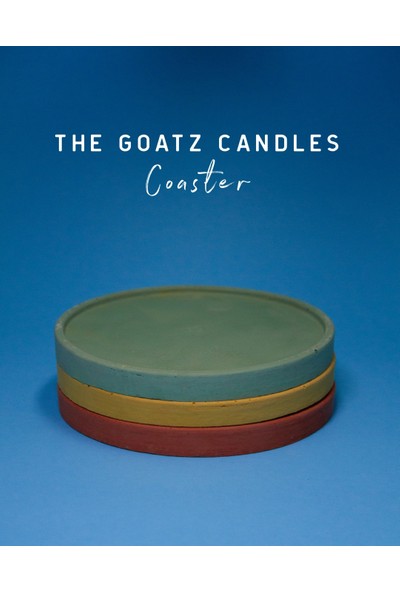 Renkli Beton Bardak Altlığı 3'lü Set