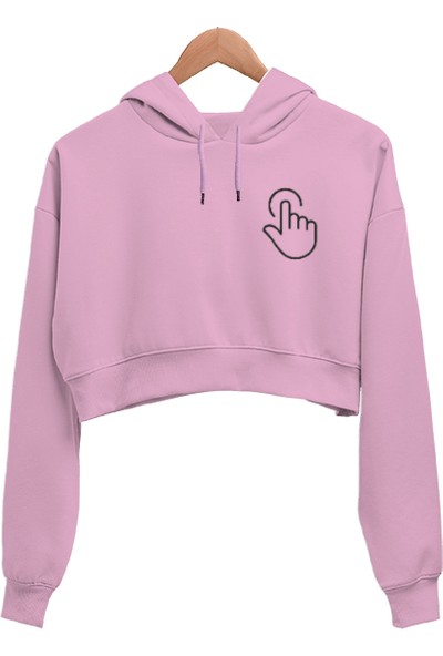 Play Sweet Kadın Crop Hoodie Kapüşonlu Sweatshirt