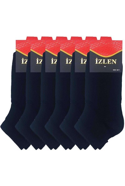 Royaleks Siyah Erkek Kısa Spor Çorap 6 Çift