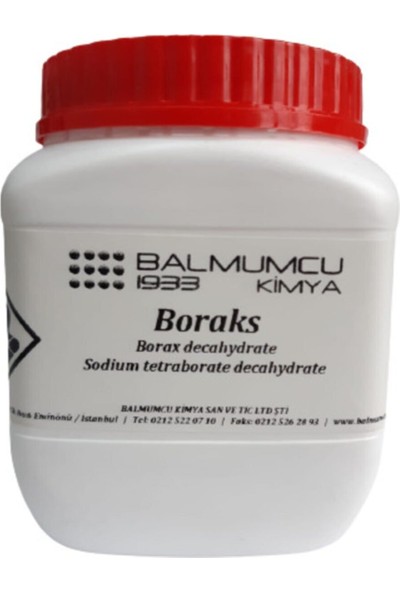 Balmumcu Kimya Boraks Dekahidrat (Sodyum Tetraborat Dekahidrat) 1 kg Balmumcu Kimya Boraks Dekahidrat (Sodyum Tetraborat Dekahidrat) 1 kg