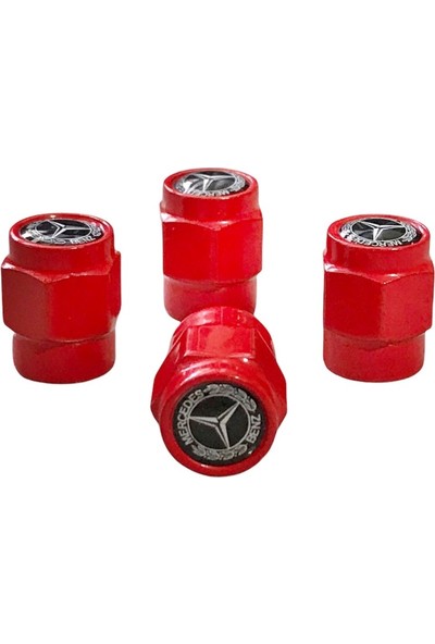 Cms Mercedes Kırmızı Sibop Kapağı - Mercedes Lüks Sibop Kapağı - Mercedes - 4 Adet Cms Mercedes Kırmızı Sibop Kapağı - Mercedes Lüks Sibop Kapağı - Mercedes - 4 Adet