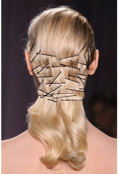 Kadın 125'LI Siyah Saç Tel Tokası Seti