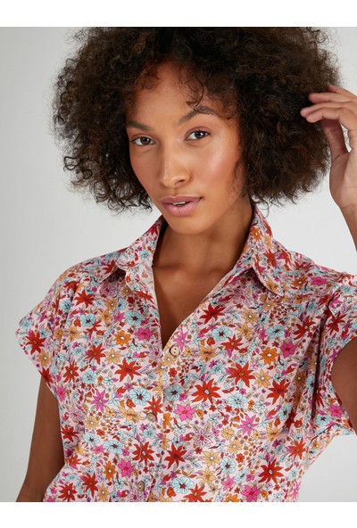Faik Sönmez Çiçek Baskılı Poplin Gömlek 63245 Faik Sönmez Çiçek Baskılı Poplin Gömlek 63245