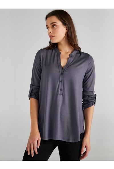 Faik Sönmez Kaçık Yaka Uzun Kollu T-Shirt 63023 Faik Sönmez Kaçık Yaka Uzun Kollu T-Shirt 63023