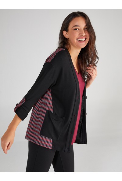 Faik Sönmez Arka Bedeni Ekose Örme Hırka 63280 Faik Sönmez Arka Bedeni Ekose Örme Hırka 63280