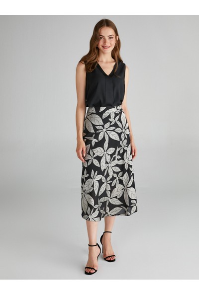 Faik Sönmez Çiçek Desenli Etek 63236