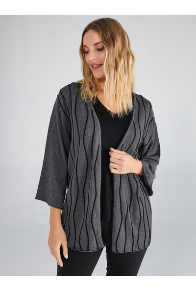 Faik Sönmez Dalga Desenli Triko Hırka 63560