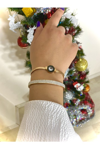 Royal Steels Rose Gold Kadın Çelik Bileklik 2'li Kombin Set