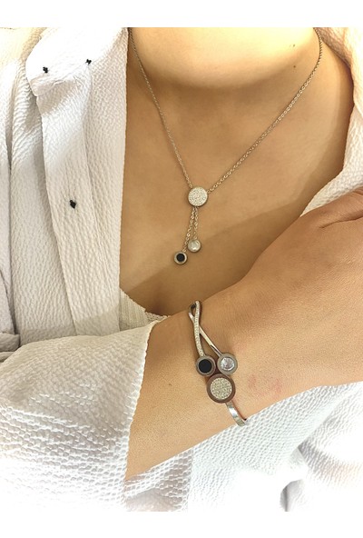 Royal Steels Gümüş Renk Kadın Çelik Bileklik 2'li Kombin Set Royal Steels Gümüş Renk Kadın Çelik Bileklik 2'li Kombin Set