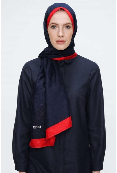 Aker Koza Şal- Lacivert-Kırmızı