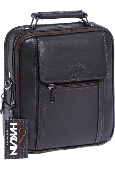 Byhakan NW-3001 Kapaklı Büyük Boy Hakiki Deri Kasalı Erkek El ve Omuz Çantası