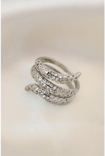 Clariss Ayarlamalı Silver Renk Metal Zirkon Taşlı Yüzük
