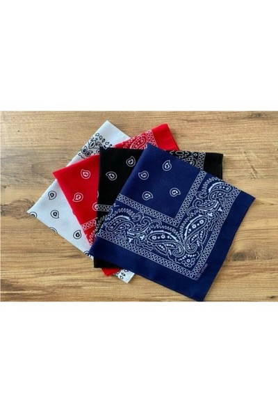 Sema Aksesuar Unisex 4 Adet Etnik Desen Bandana Sema Aksesuar Unisex 4 Adet Etnik Desen Bandana