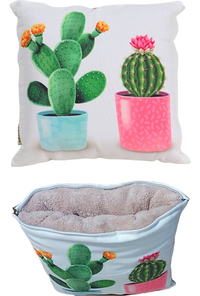 Caisya Butik Kaktüs Baskılı Battaniyeli Opsiyonel Yastık Kırlent Caisya Butik Kaktüs Baskılı Battaniyeli Opsiyonel Yastık Kırlent