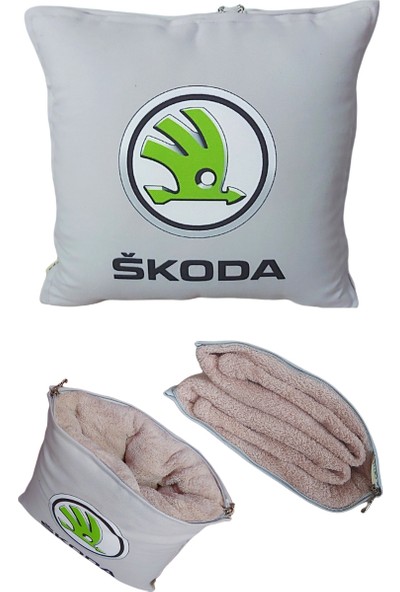 Caisya Butik Skoda Baskılı Battaniyeli Opsiyonel Yastık Caisya Butik Skoda Baskılı Battaniyeli Opsiyonel Yastık