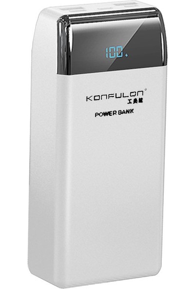Konfulon P30Q Dijital Ekranlı Powerbank 30.000 Mah Pd 18W Hızlı Şarj - Beyaz Konfulon P30Q Dijital Ekranlı Powerbank 30.000 Mah Pd 18W Hızlı Şarj - Beyaz