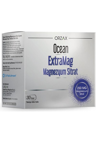 Orzax Ocean Extramag Magnezyum Sitrat Efervesan 30 Saşe Orzax Ocean Extramag Magnezyum Sitrat Efervesan 30 Saşe