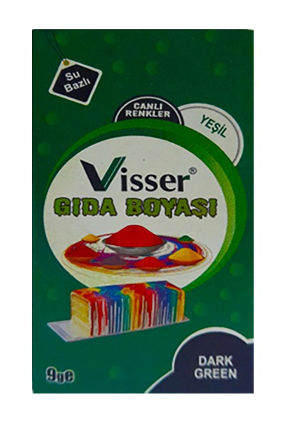 Visser Gıda Boyası Yeşil 9 gr Visser Gıda Boyası Yeşil 9 gr