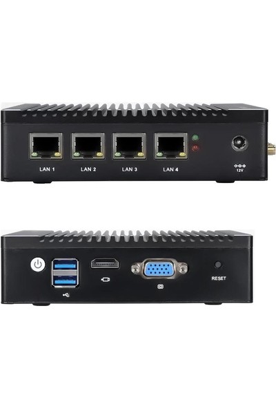 Techstorm K10 F12 4lan Intel N3700 8GB128GB SSD Freedos Mini Pc