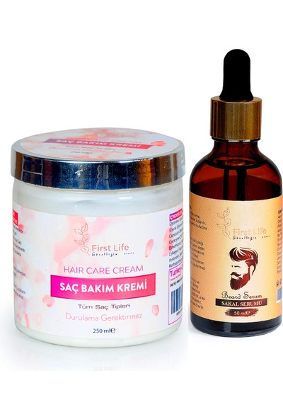 First Life Cosmetic Sakal Cikartici ve Gurlestirici Serum ve Sac Dokulmesini Önleyen Sac Bakim Kremi 2 ' Li Set First Life Cosmetic Sakal Cikartici ve Gurlestirici Serum ve Sac Dokulmesini Önleyen Sac Bakim Kremi 2 ' Li Set