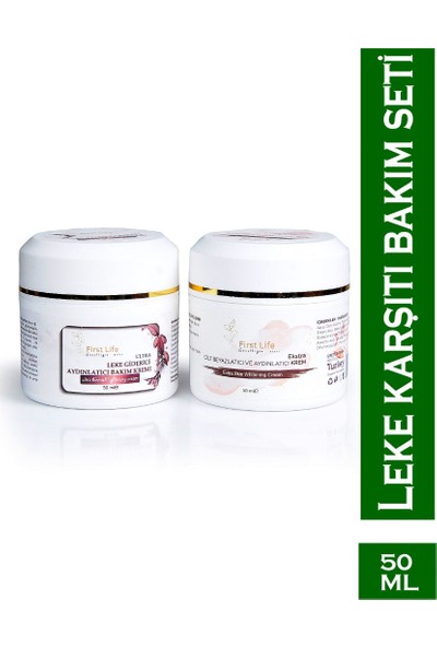 First Life Cosmetic Leke Giderici ve Cilt Beyazlatici Krem ( 2 Li Set ) First Life Cosmetic Leke Giderici ve Cilt Beyazlatici Krem ( 2 Li Set )