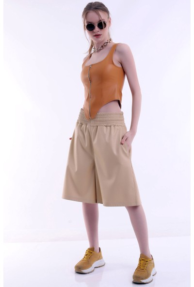 Dreamlike Cepli Beli Lastikli Yumuşak Çekici Özel Tasarım Deri Boksör Şort