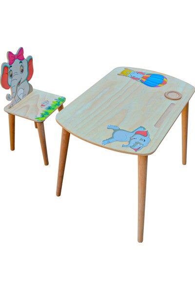 Art Ahşap Ahşap Fil Çocuk Masa Sandalye Takımı Aktivite Eğlence Masası Art Ahşap Ahşap Fil Çocuk Masa Sandalye Takımı Aktivite Eğlence Masası
