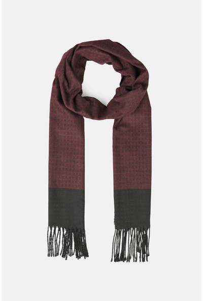 Avva Erkek Bordo Desenli Şal A12Y9421