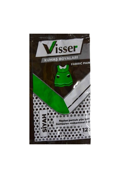 Visser Kumaş Boyası Siyah 12 gr Visser Kumaş Boyası Siyah 12 gr