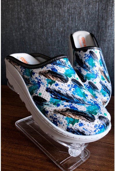 Çizgi Medikal Fit Tüy Klasik Kadın Sabo Terlik Doktor Hemşire Hastane Terliği