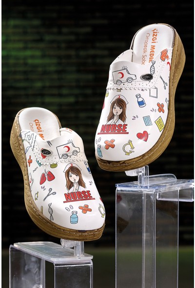 Çizgi Medikal Vivocolor Nurse Desen Kadın Sabo Terlik Doktor Hemşire Hastane Terliği Çizgi Medikal Vivocolor Nurse Desen Kadın Sabo Terlik Doktor Hemşire Hastane Terliği
