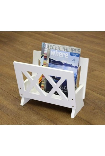 Sanalal Dekoratif Ahşap Gazetelik Dergilik