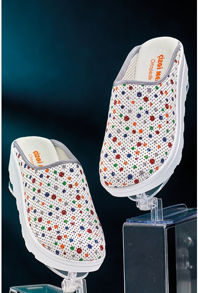 Çizgi Medikal Fit Puanlı Klasik Kadın Sabo Terlik Doktor Hemşire Hastane Terliği