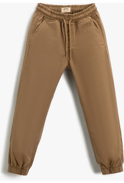 Koton Basic Jogger Pantolon Pamuklu Beli Bağcıklı