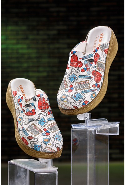 Çizgi Medikal Vivocolor Kalp Atışıı Kadın Sabo Terlik Doktor Hemşire Hastane Terliği Çizgi Medikal Vivocolor Kalp Atışıı Kadın Sabo Terlik Doktor Hemşire Hastane Terliği