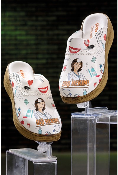 Çizgi Medikal Vivocolor Diş Hekimi Desen Kadın Sabo Terlik Doktor Hemşire Hastane Terliği Çizgi Medikal Vivocolor Diş Hekimi Desen Kadın Sabo Terlik Doktor Hemşire Hastane Terliği