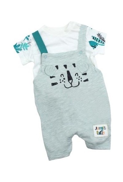 Tongs Baby Jungle Party Bebe Salopet 2834 Yeşil